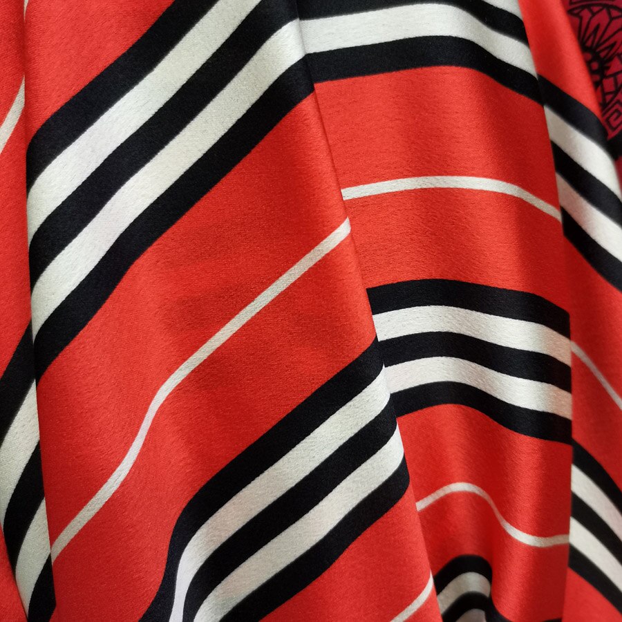 Stripe Dress Fabric Satin Crepe Soft Dropping Fabr... – Grandado