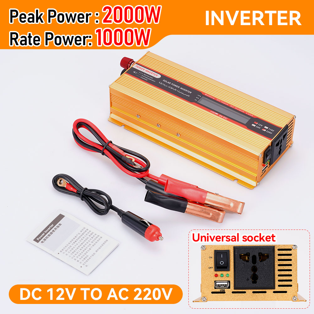 2000W Car Inverter DC 12/24V To AC 220V Voltage Tr... – Grandado