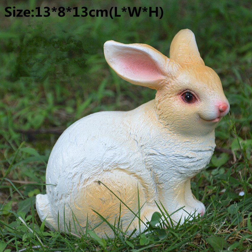 1Pc Small Resin Bunny Rabbit Figurines Garden Deco... – Grandado