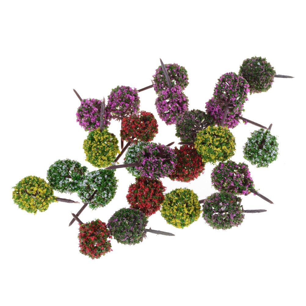 5pcs random color cute Plastic Miniature Flower Tr... – Grandado