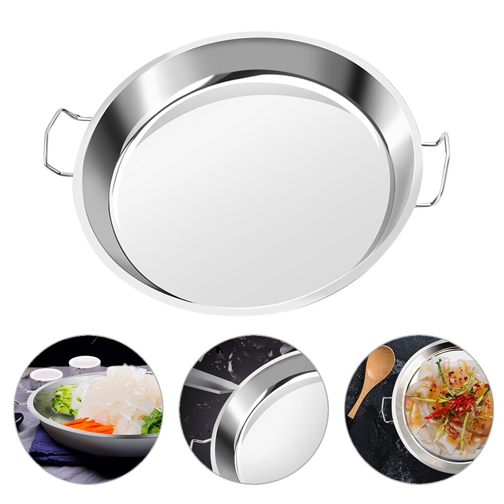 Stainless Steel Plate Cold Dish Serving Tray Food ... – Vicedeal