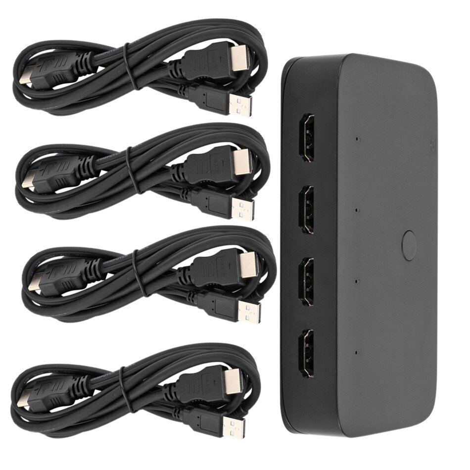 4-Port Usb Kvm Switch Hdmi-Compatibel 4 In 1 Out S... – Vicedeal