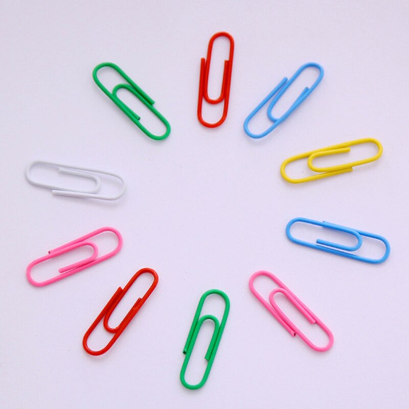 2.9CM Rainbow Colored Paper Clip Bookmarks Metal C... – Grandado