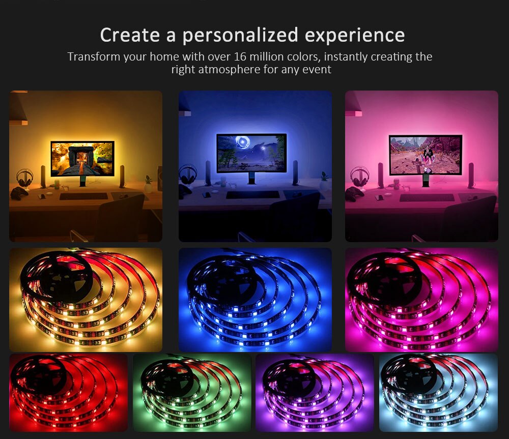 ColorRGB, TV Backlight , USB Powered LED strip lig... – Grandado