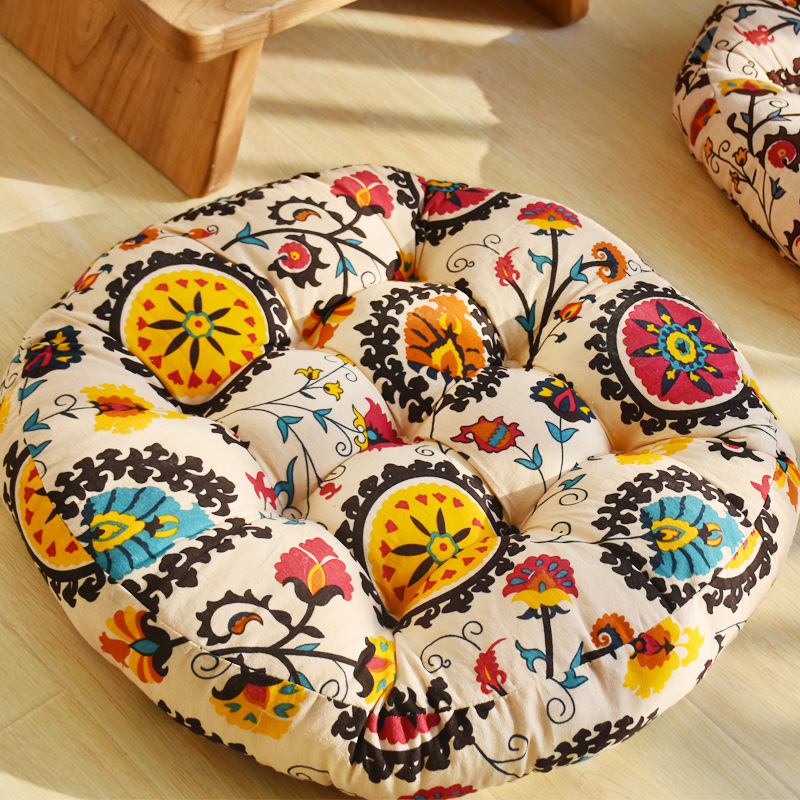 Round Thick Ground Futon Seat Cushion For Home Tat... – Grandado