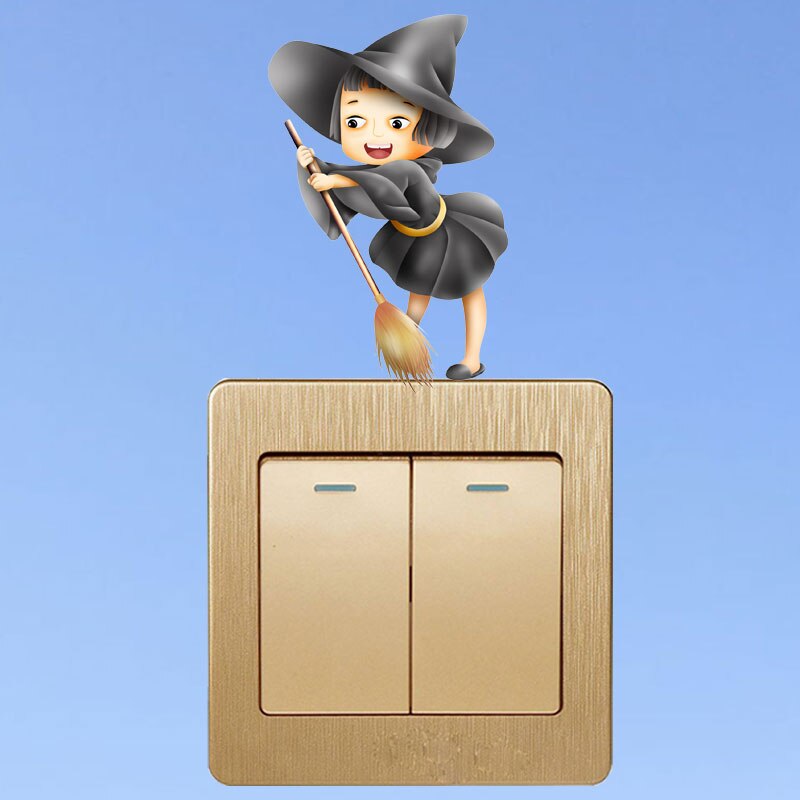YOJA Hand-painted Witch Switch Sticker PVC Living ... – Grandado