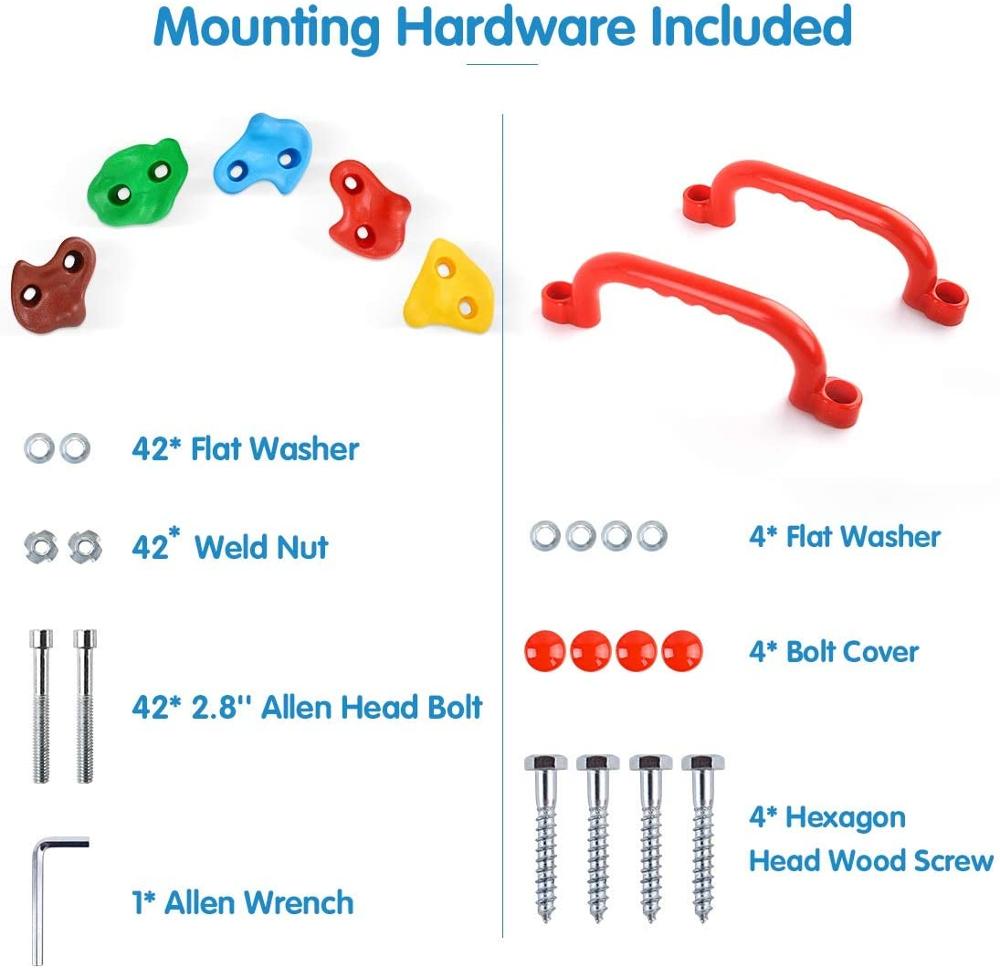 20 Rock Climbing Holds for Kids, Adult Rock Wall H... – Grandado