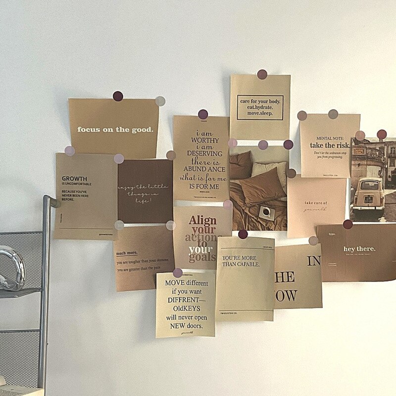 Korean Ins Color English Decorative Poster Simple ... – Grandado