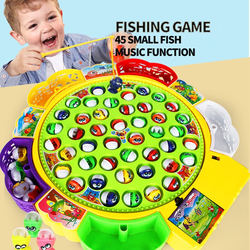 Electronic Musical Rotating Fishing Tray Toy Child... – Grandado