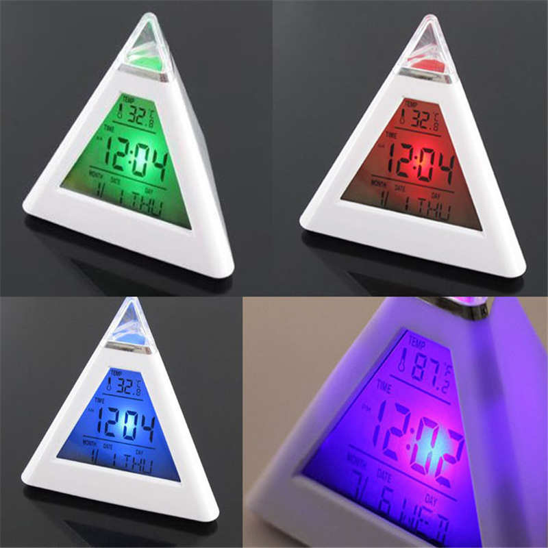 Pyramid Temperature 7 Colors LED Change Backlight ... – Grandado