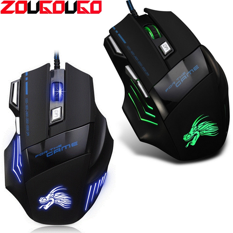5500 DPI Gaming Mouse 7 Buttons LED Optical USB Wi... – Grandado