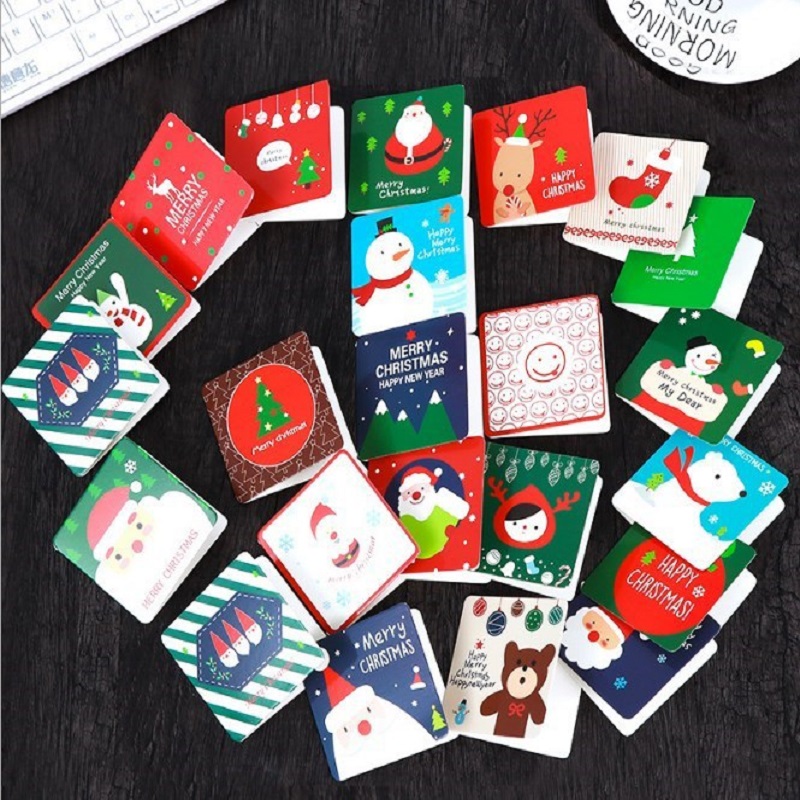 24 Pcs/lot Christmas Greeting Card Kids Mini Chris... – Grandado