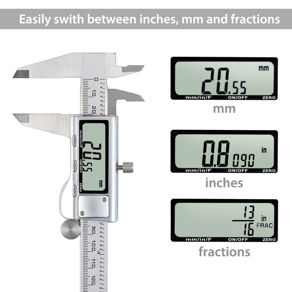Neoteck Metal Digital Caliper 6 Inch 150 mm Stainl... – Grandado