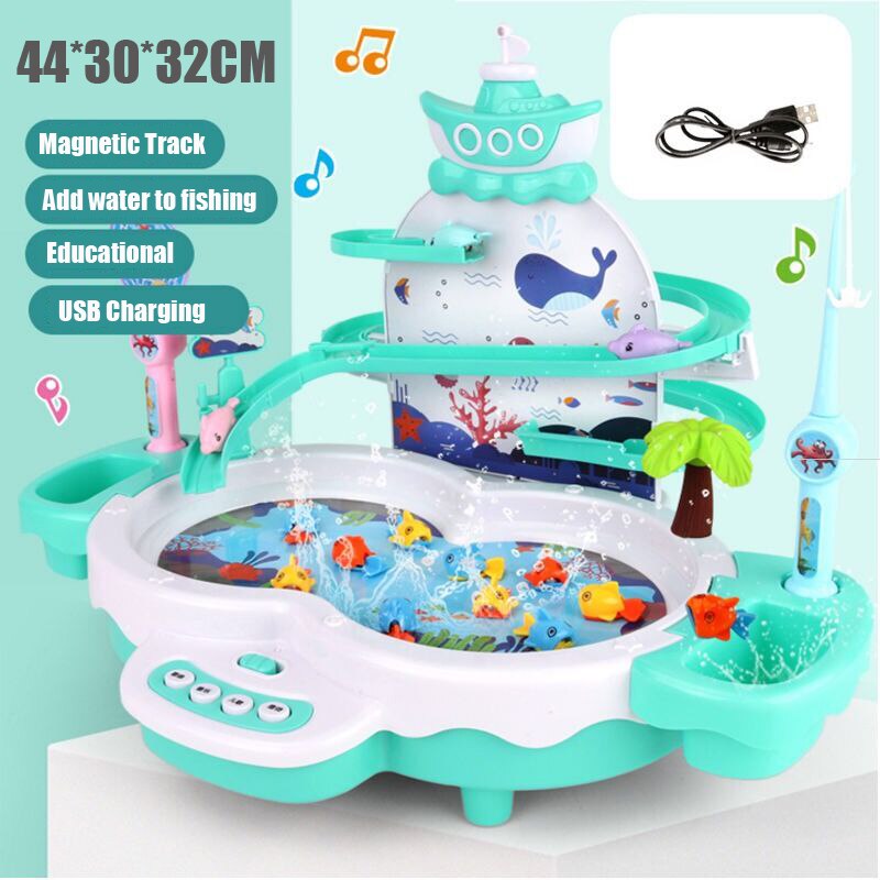 Maglev Track Fish Toy Set Children's Fishing T... – Grandado