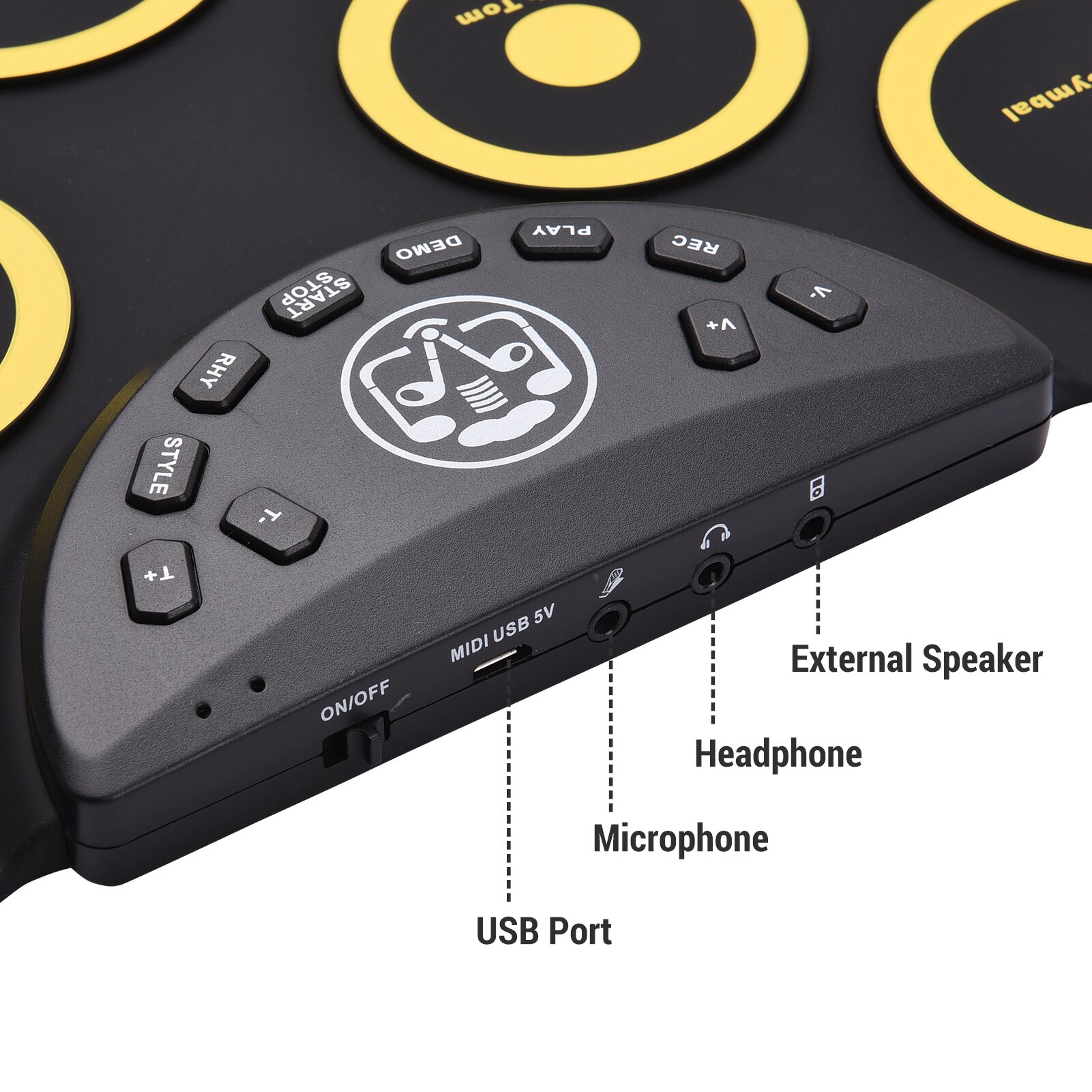 Roll-up Electronic Drum Pad Digital Drum 10 Rhythm... – Grandado