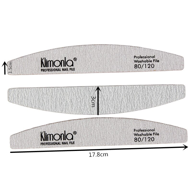 10Pcs Klimonla Gray Nail File 80/120 Grit Lima Buf... – Grandado
