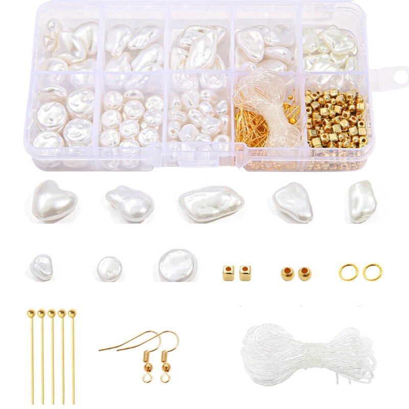 Cultured White Simulation Irregular ABS Pearls Ver... – Grandado
