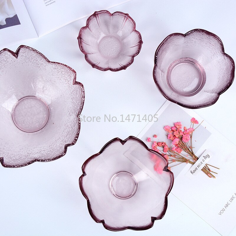 Japanese Sakura Small Plate Transparent Pink Purpl... – Grandado