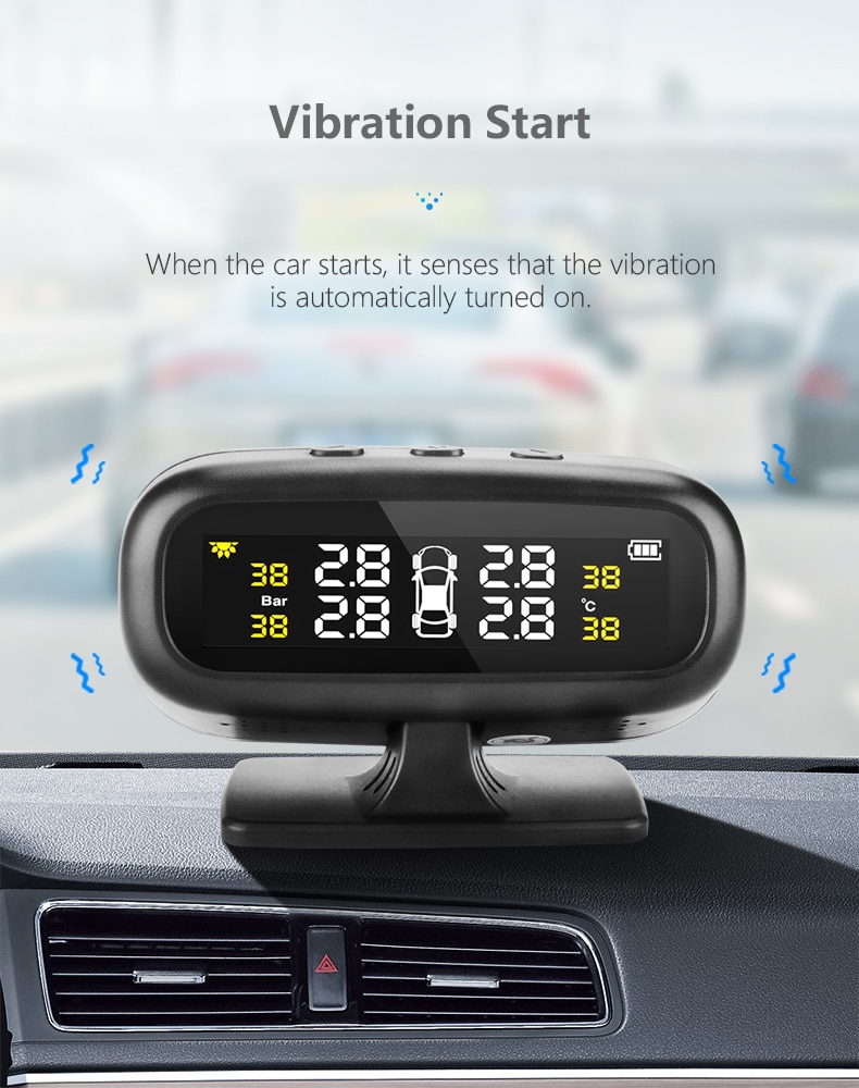 Coloful Solar TPMS Car Tire pressure Alarm Monitor... – Vicedeal