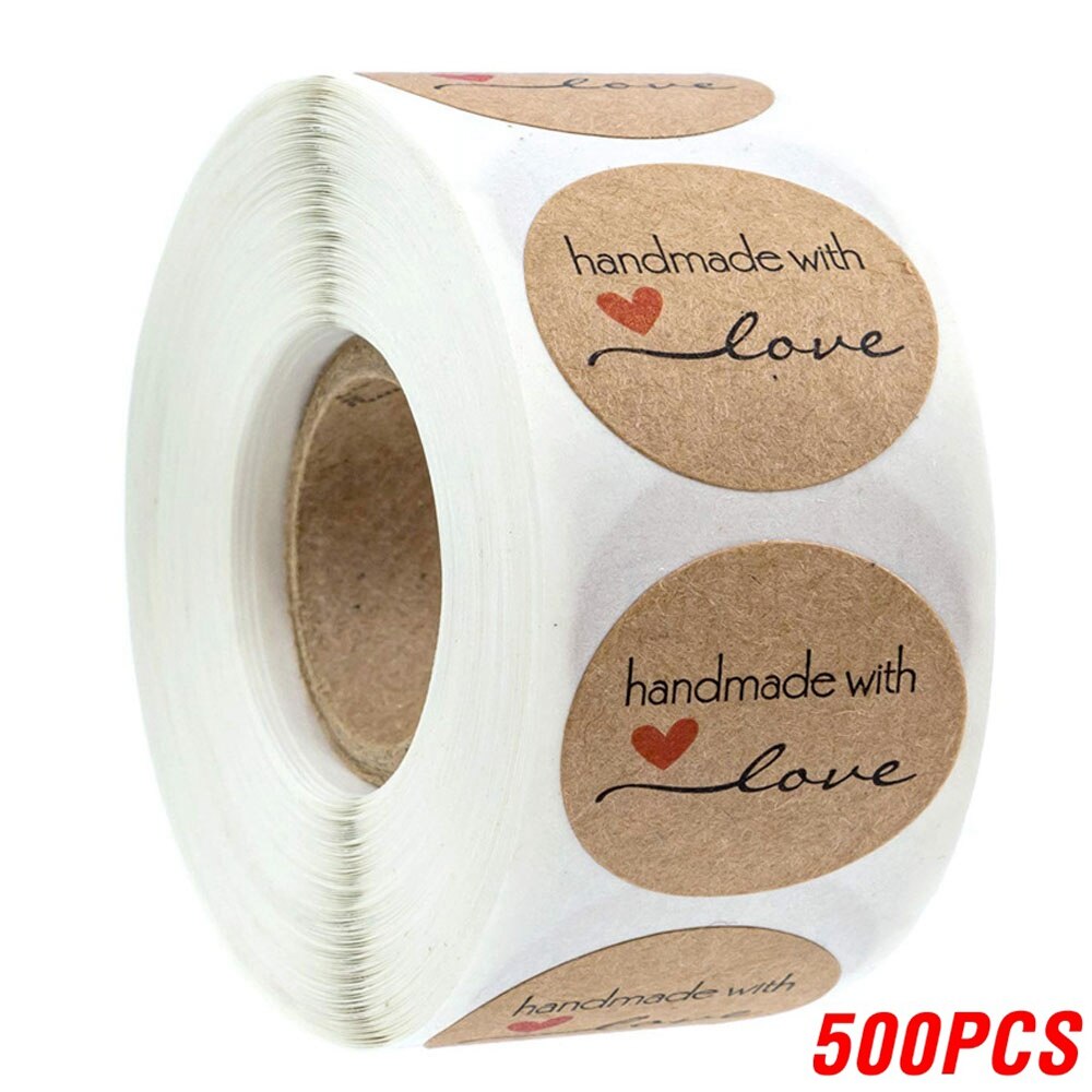 100-500pcs Handmade Love Stickers Seal Labels Brow... – Vicedeal