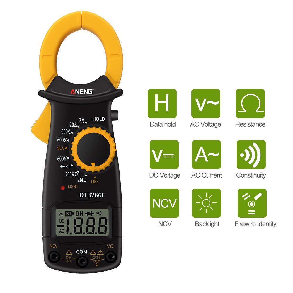 Digital Clamp Meter Multimeter Handheld AC DC Volt... – Vicedeal