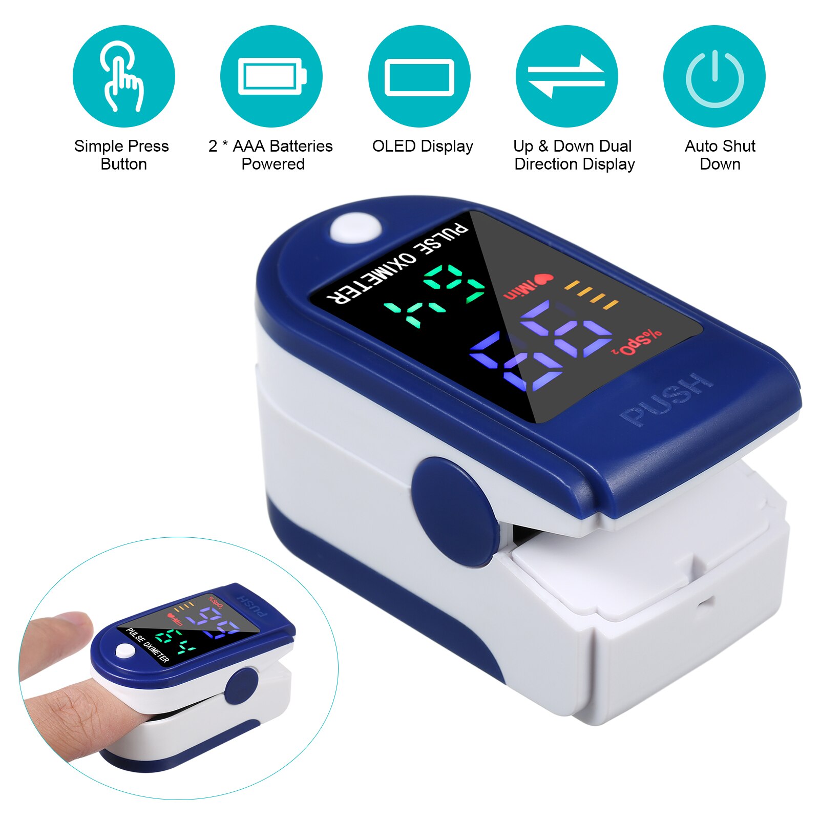 Digital Finger Pulse Oximeter Home Use Finger Clip... – Grandado