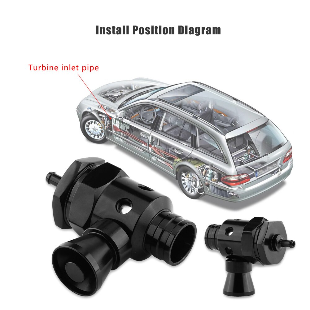 Schwarz Universal 25mm Auto aluminium Turbo BOV Du... – Vicedeal
