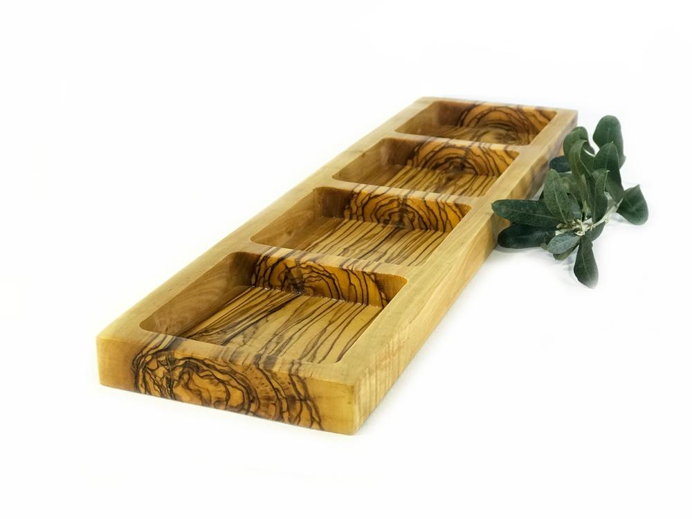 Olive Wood Snack Service Bowl, Quadra Appetizer Ha... – Grandado