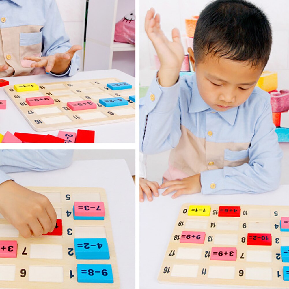 1 Set Kids Wooden Domino Toy Blocks Sticks Maths C... – Grandado