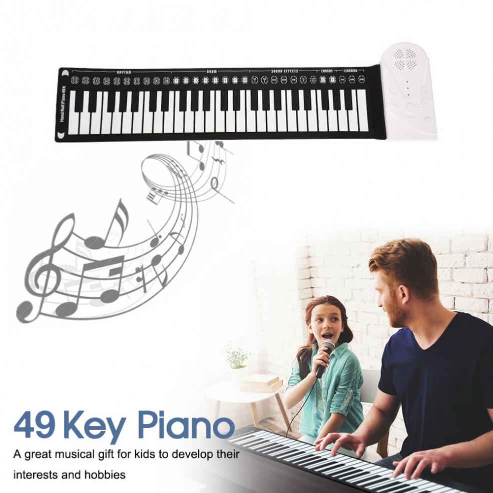49 Keys Electronic Organ Portable Silicone Flexibl... – Vicedeal