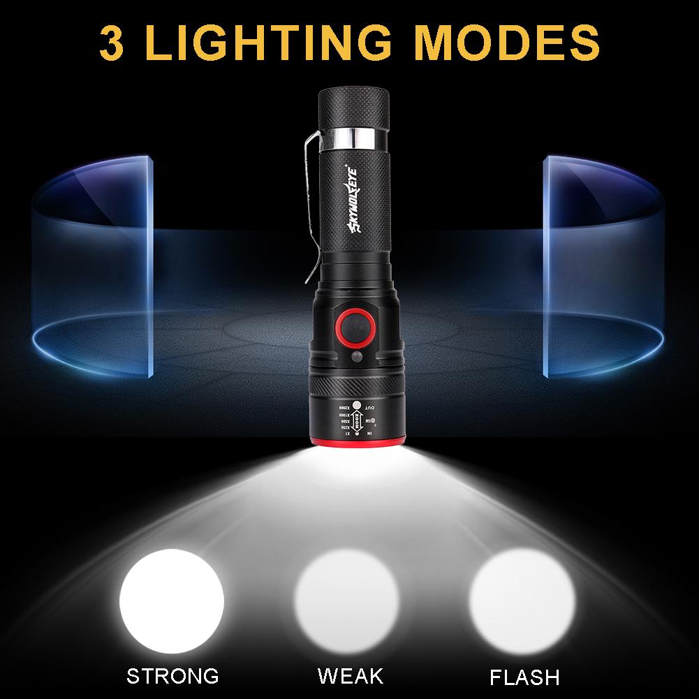 Skywolfeye Waterproof 2000LM T6 Aluminum Alloy Tel... – Grandado