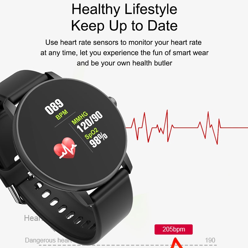 LIGE Full Touch Screen Smart Watch Men Heart Rate ... – Vicedeal