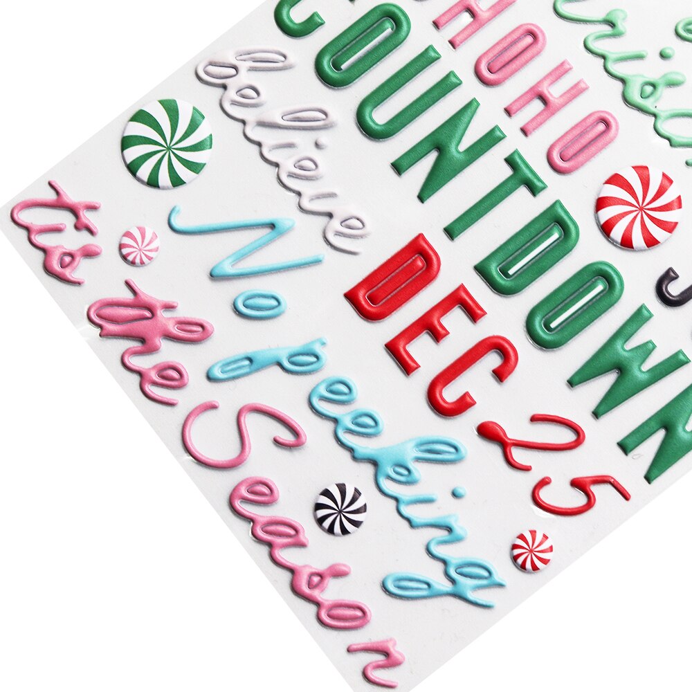 CRZCrafter Puffy Words Stickers Christmas Embellis... – Vicedeal