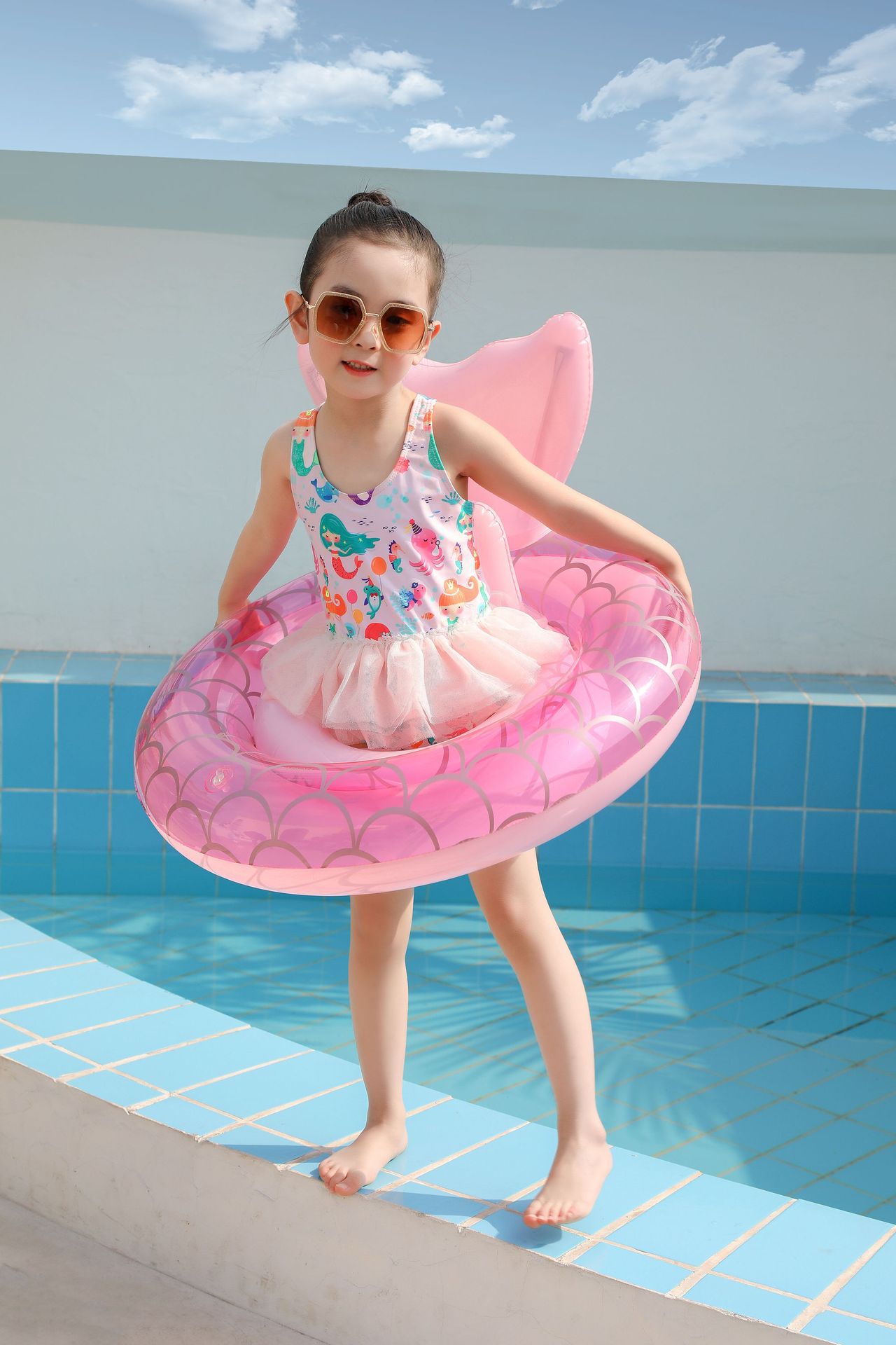 Baby Pool Float Inflatable Mermaid Swimming Ring b... – Grandado