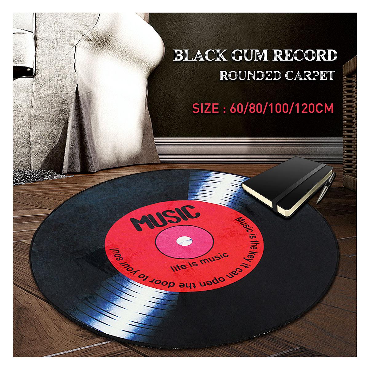 Musik vinylskiva tryckt rund matta mjuka mattor fö... – Grandado