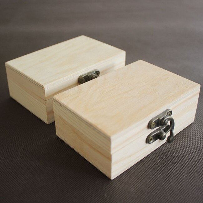 EASONOV 11 * 7 * 4.2 cm Rectangular wood box woode... – Grandado