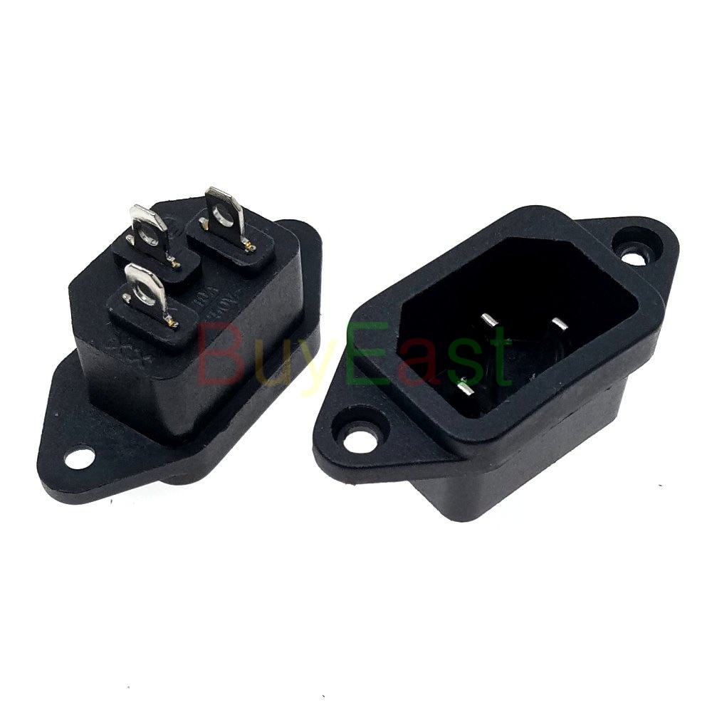 IEC C14 Male Panel Screw Mount Industrial Inlet Po... – Grandado