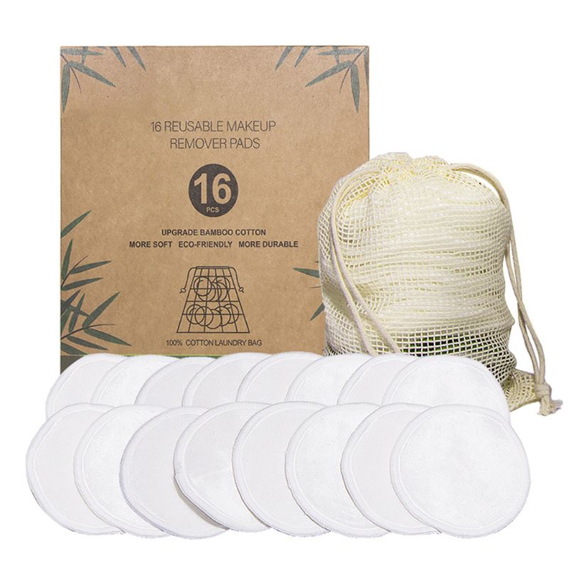 16 Pcs/set Reusable Bamboo Fiber Makeup Cotton Pad... – Vicedeal
