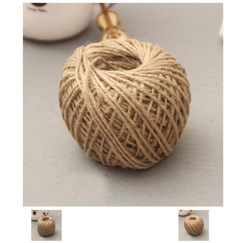 60/100m Natural Hessian Jute Twine Rope Burlap Rib... – Grandado