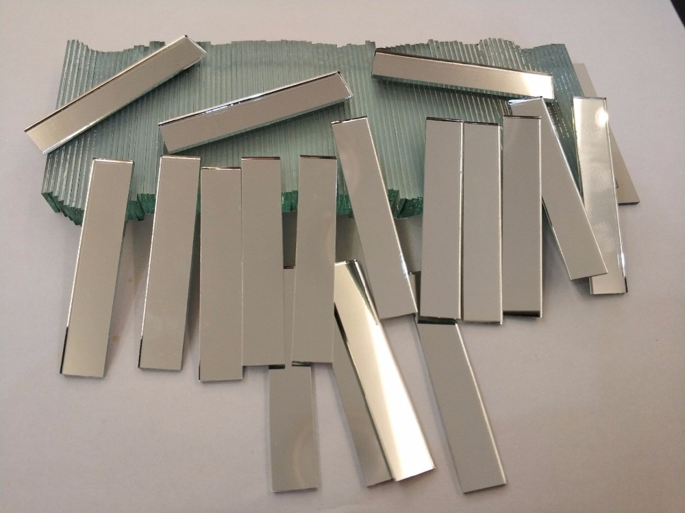 3/8x2 inch Small Rectangle Shape Mosaic Tiles Mirr... – Grandado