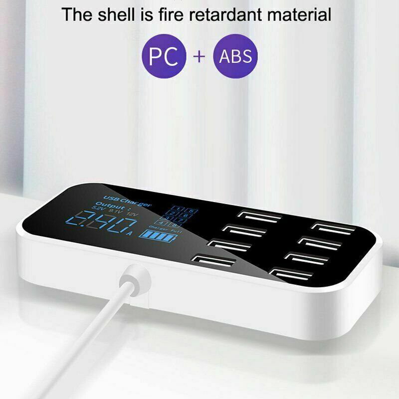 8 Ports USB Car Charger HUB QC 3.0 Quick Charger w... – Grandado