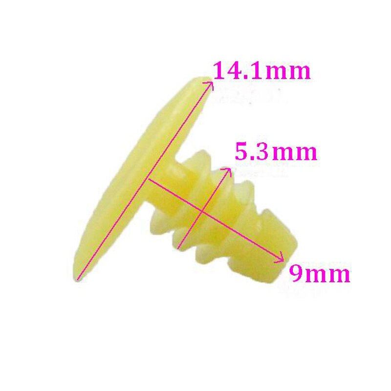 Universele 5mm Geel Plastic Schroef Fastener Clip ... – Vicedeal