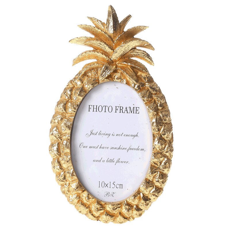 Nordic Golden Pineapple Resin Photo Frame Set 3 In... – Grandado