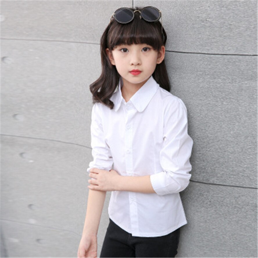 School Girls Formal Dress Blouse Shirt Brand White... – Grandado