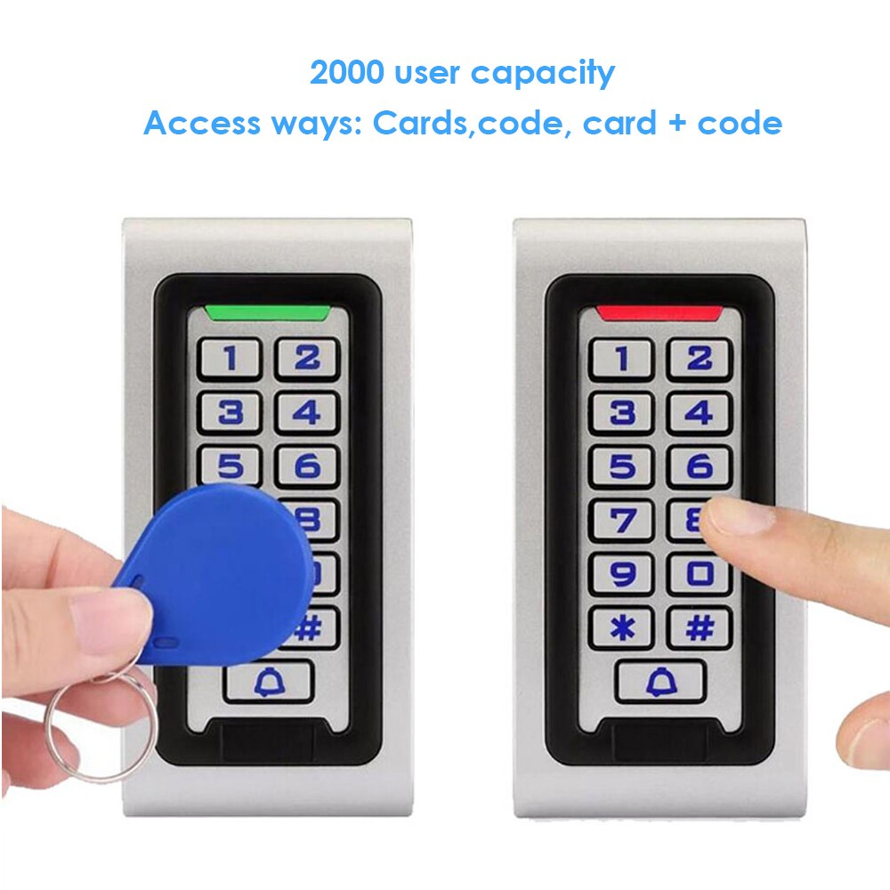 2000 Users Metal Backlight Keypad RFID125KHz Stand... – Grandado