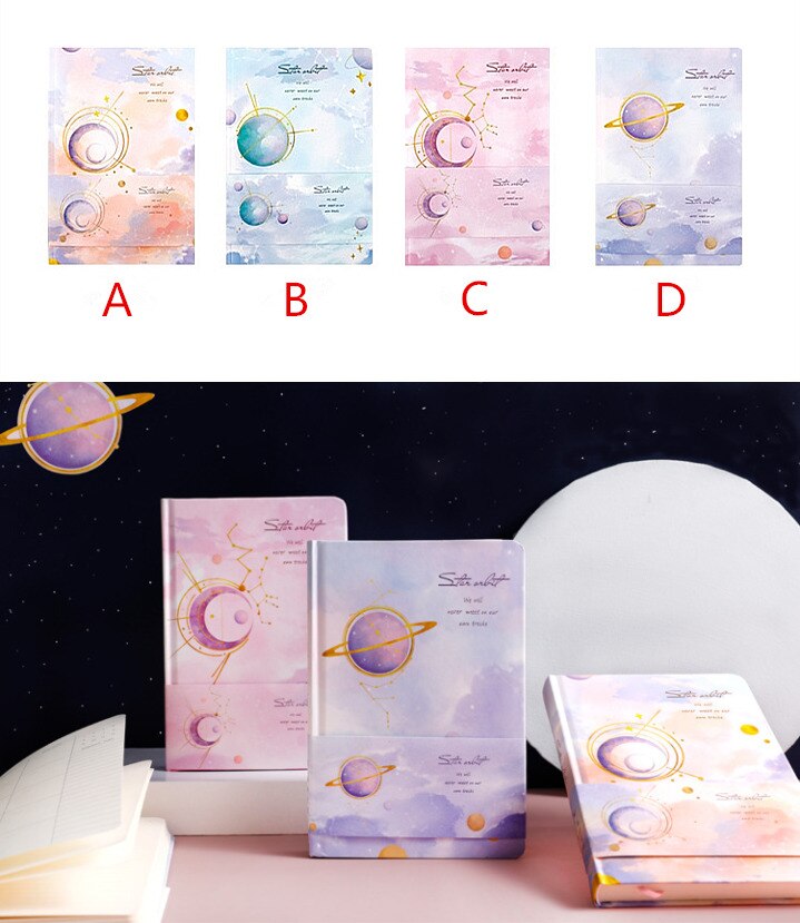 "Star Orbit" Hard Cover Journal Diary Beautiful Un... – Grandado