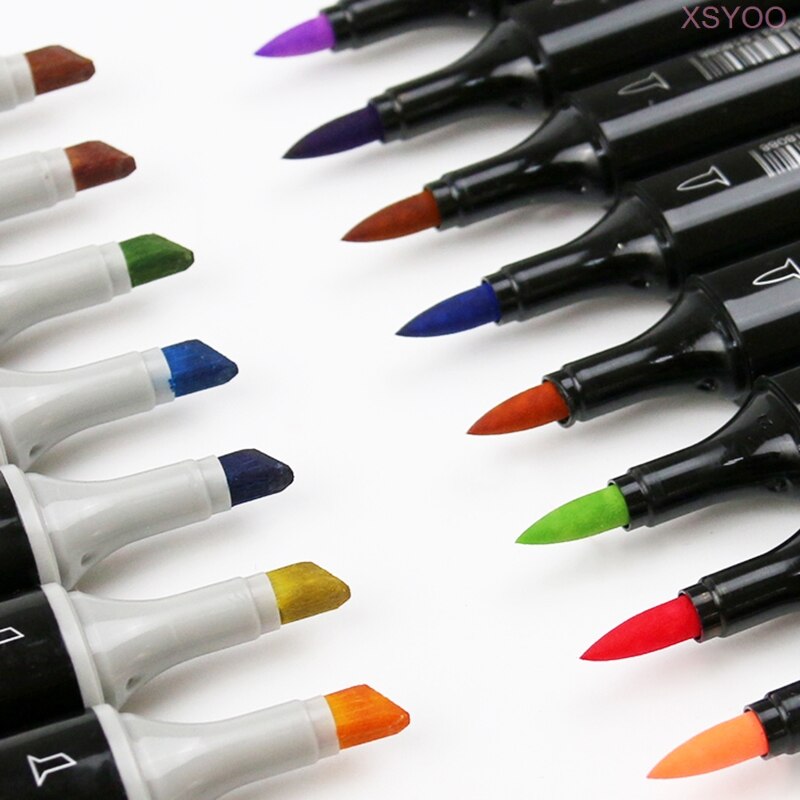 TOUCHNEW 12/24Colors Sketch Skin Tones Marker Pen ... – Grandado
