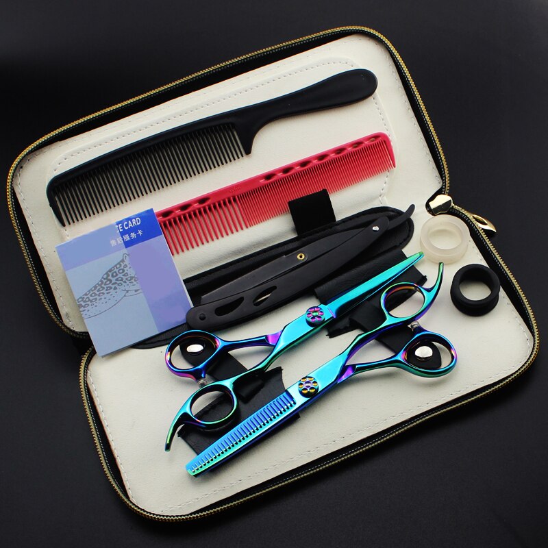 6 zoll grün Haar Schere Japan 440C Friseur Schere ... – Vicedeal