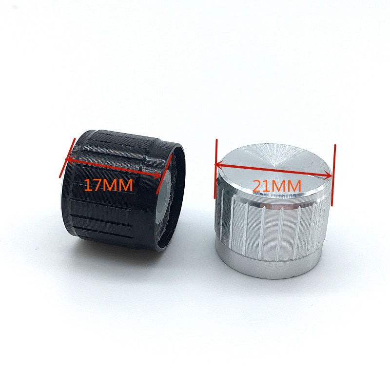 5pcs Black Silver Aluminium Alloy Switch Caps 21x1... – Vicedeal