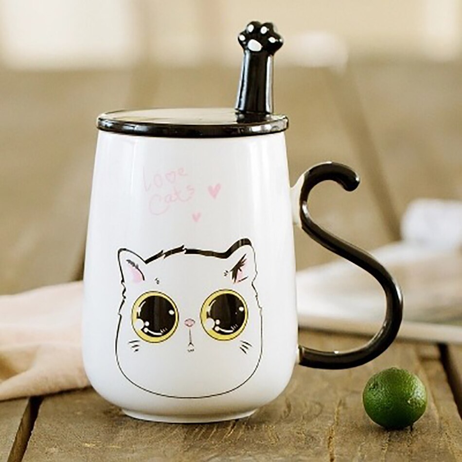 Grote Capaciteit Leuke Kat Thermos Mok Met Deksel ... – Vicedeal